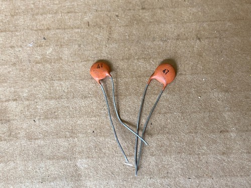 2 NOS Vintage 47 pf 1000v Ceramic Disc Capacitors 1kv Guitar Amp Caps ...