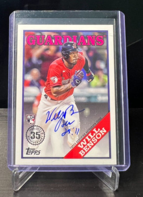 Will Benson 2023 Topps Update 35th Rookie Card RC AUTO #88BA-WB ...