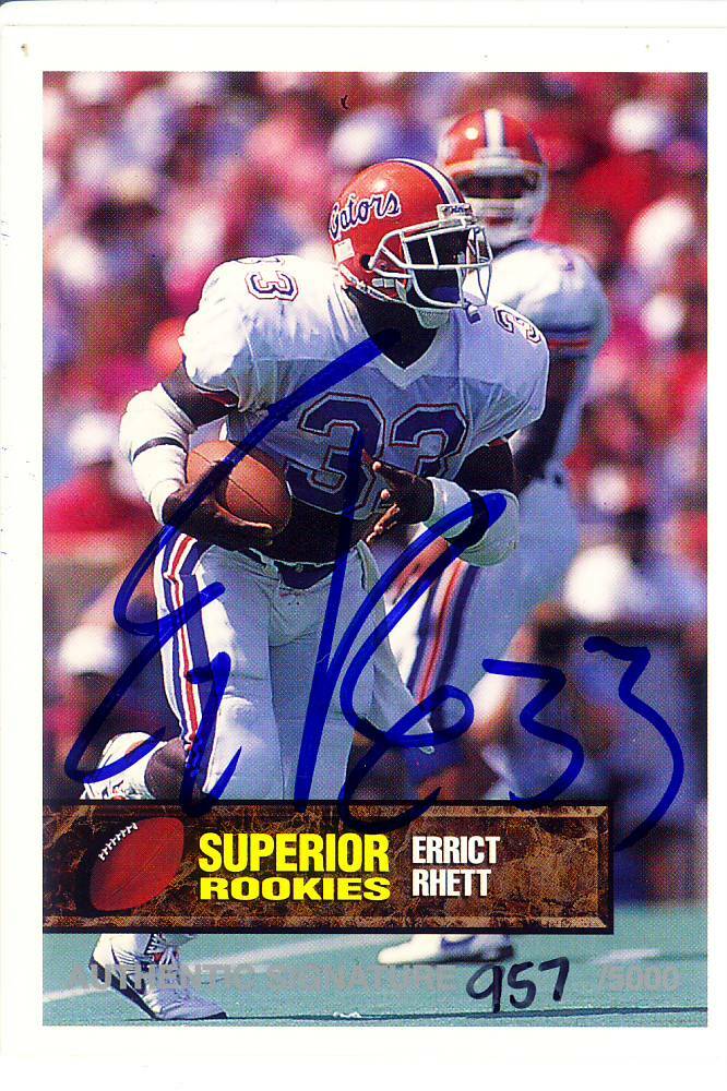 errict rhett rookie rc draft auto autograph florida gators uf college # ...