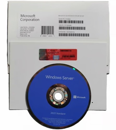Microsoft Windows Server 2022 Standard 64-bit License & DVD 16 Core ...
