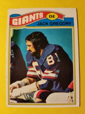 VINTAGE JACK GREGORY #519 NEW YORK GIANTS - DELTA STATE - 1977 TOPPS ...