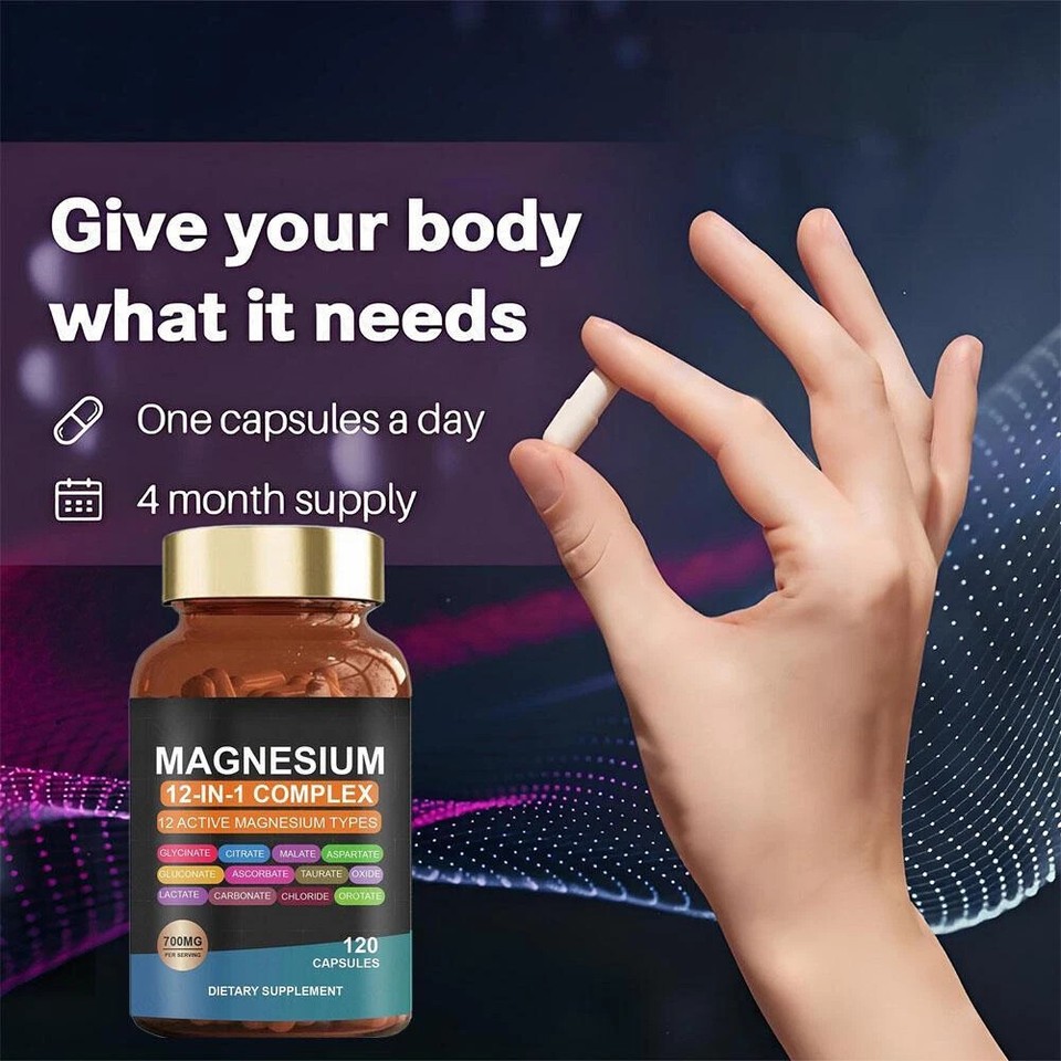 1-5PACK 12-in-1 Magnesium Capsule Complex - High Strength Magnesium Capsules US | eBay