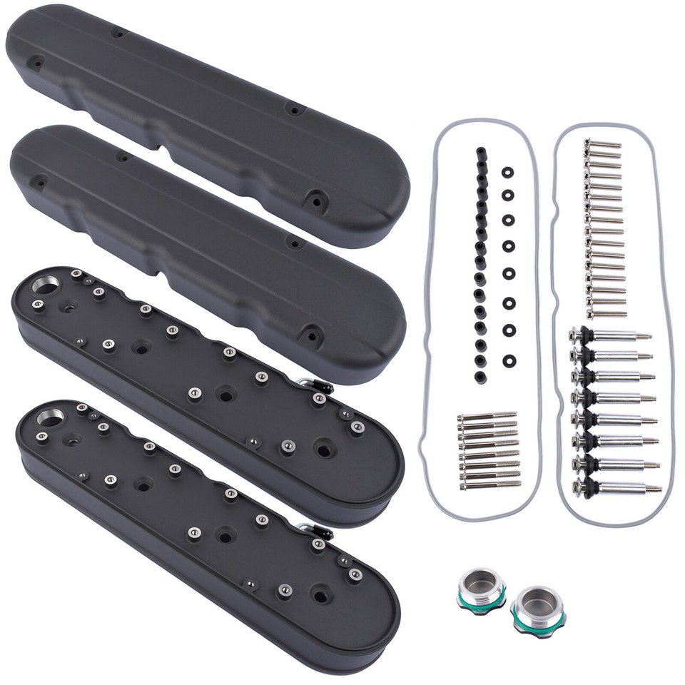 Aluminum Valve Covers with Coil Mounts & Covers for Chevy LS LS1 LS2 ...