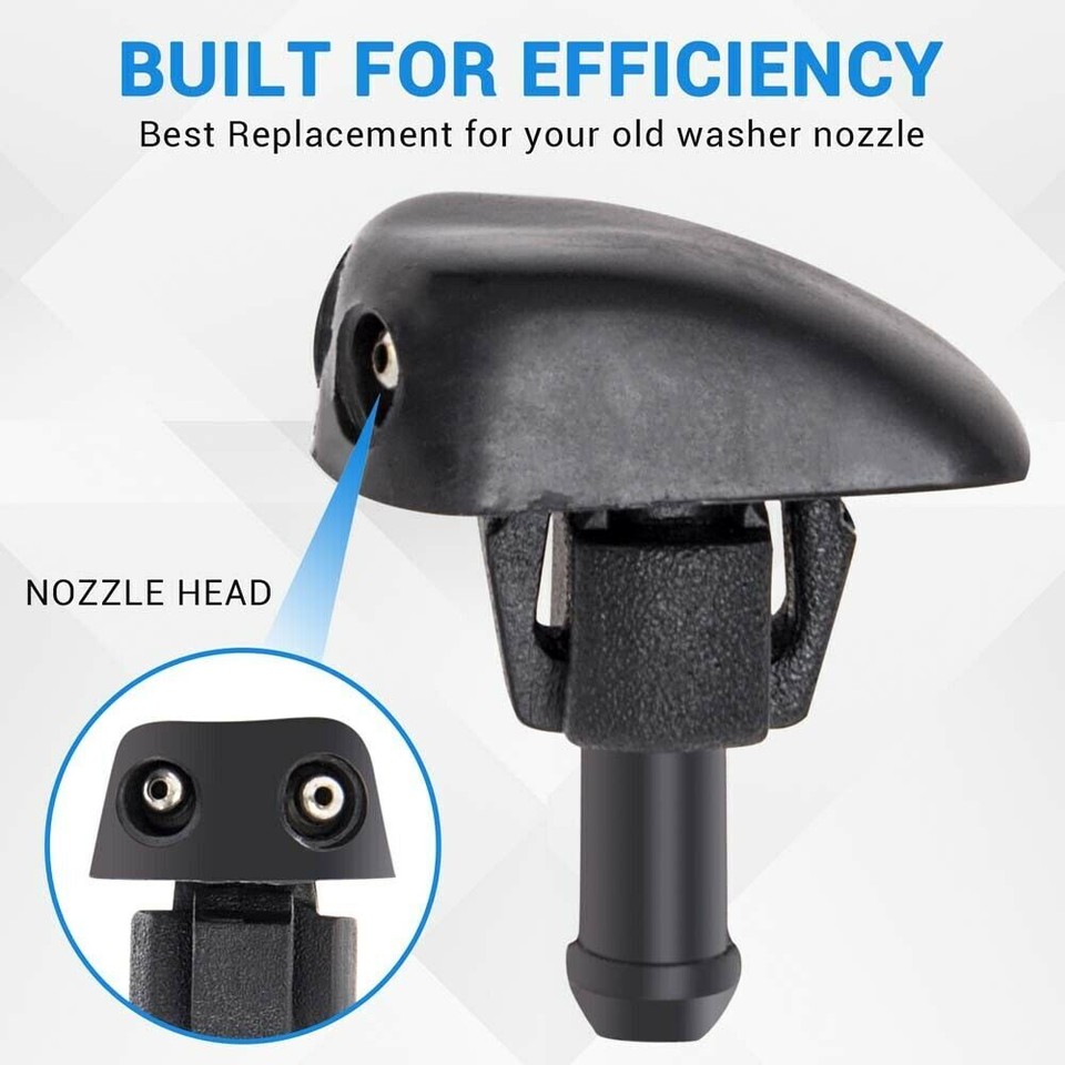 Set of 2 Universal Window Windshield Washer Fluid Spray Nozzle Sprayer ...