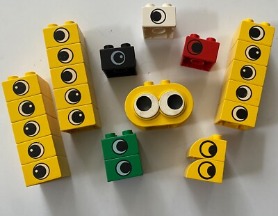 Lego Duplo 23 pc Lot Printed Eyes Mixed Replacement Blocks Bricks ...