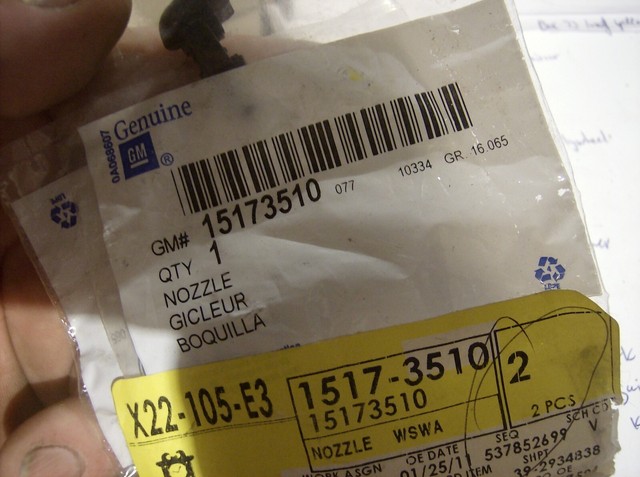 OEM General Motors GM Windshield Washer Nozzle 15173510 NOS for sale ...