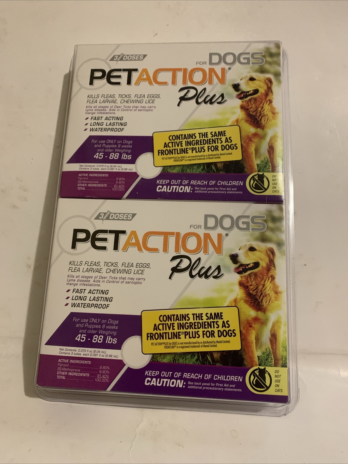 Pet Action for Pro Dogs 45-88lbs Fast And Long Acting Kills Flea ...