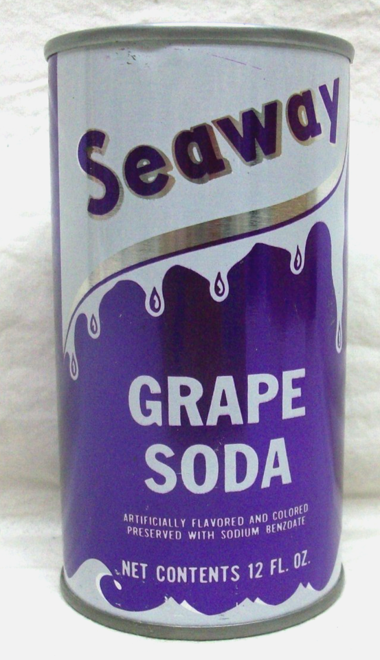 Vintage Seaway Grape Pop Steel Can 12oz w/Aluminum Inset Pull-Tab ...