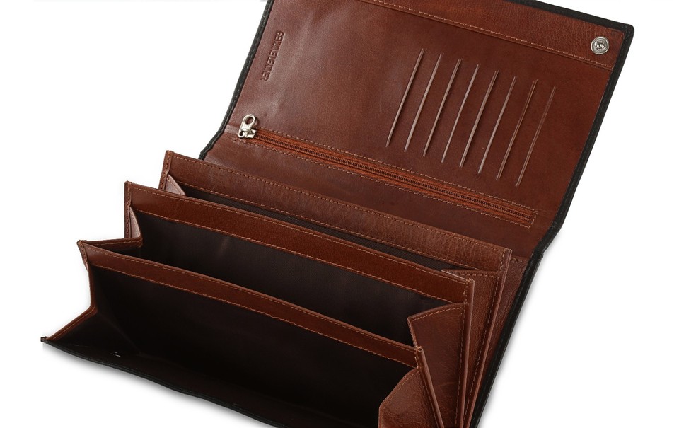 WOODBRIDGE BLACK REAL LEATHER TRAVEL DOCUMENT WALLET PASSPORT ORGANISER ...