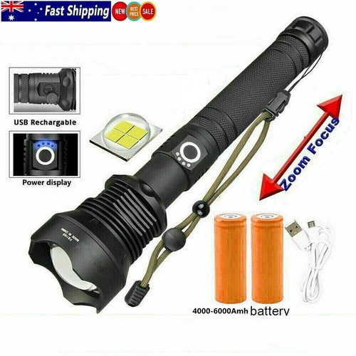 1100000 Lm Rechargeable XHP90 Most Powerful LED Flashlight USB Zoomable ...