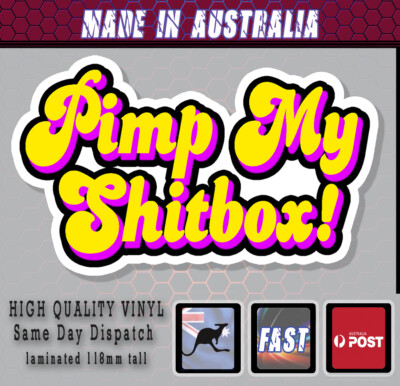 Funny Sticker Pimp My SH*TBOX Decal Funny Vinyl Car Bumper window ...