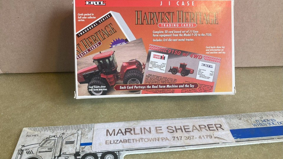 ERTL 4758 Harvest Heritage Trading Cards with J I Case 7140 Tractor W ...