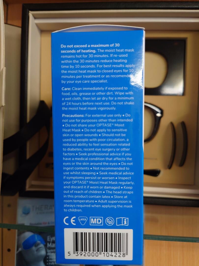 Mgd heat hot eye bag optase Moist HEAT Eye Mask ** 5392000104228 | eBay UK