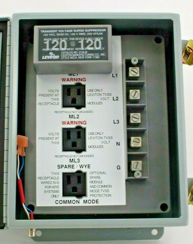 LEVITON 52120-M1 TVSS PANEL MOUNT MODULAR ASSEMBLY SURGE SUPPRESSOR | eBay