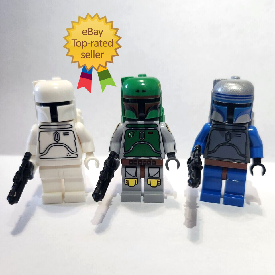 NEW Lego 1x1 Stud + Cloud City Boba Fett, Jango Fett, Proto Boba custom ...