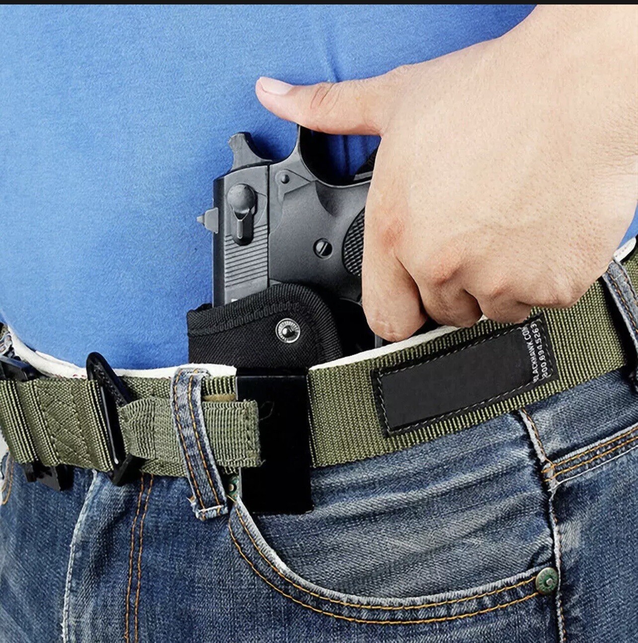 Nylon Belt & Clip Gun Holster With Magazine Holder For SAR B6P 9mm Semi ...