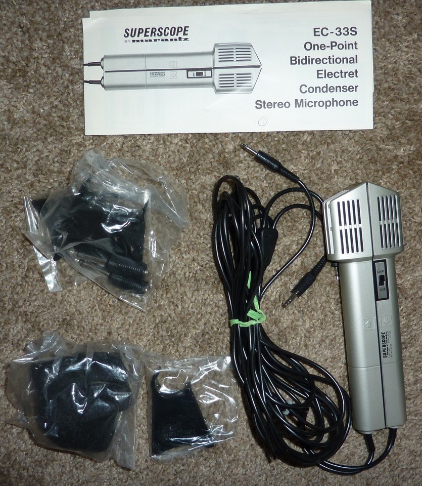 Marantz Superscope EC-33S Bidirectional Electret Microphone Excellent ...