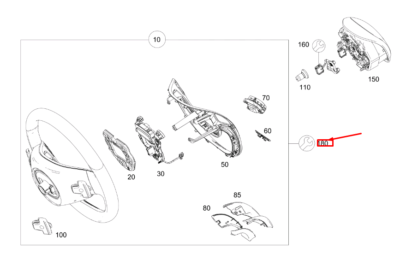 MERCEDES-BENZ S W222 Steering Wheel Repair Kit A0004645800 NEW GENUINE ...
