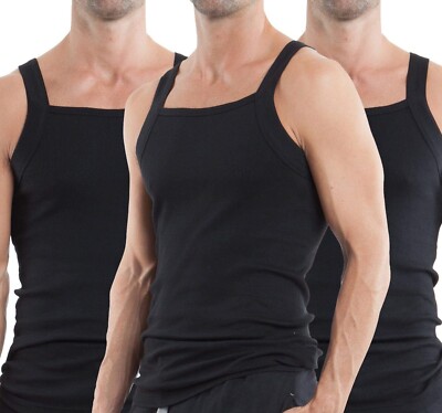 Papi Premium Cotton Square Neck Tank Top 3-Pack - 559102 | eBay