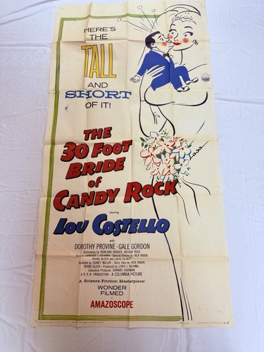 1959 The 30 Foot Bride Of Candy Rock 3-Sheet 41x78 Movie Poster Abbott ...
