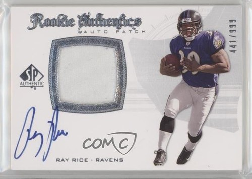 2008 SP Authentic Authentics /999 Ray Rice #285 RPA Rookie Patch Auto ...