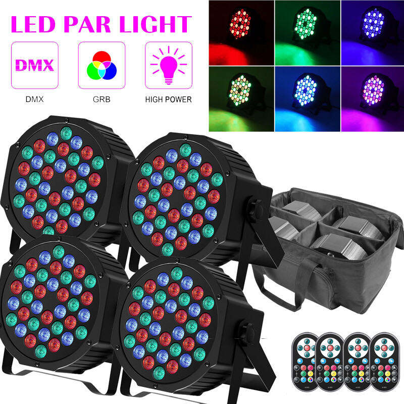 4PCS DJ Disco Party Stage Light 36LED RGB DMX Beam Lights KTV Show PAR ...
