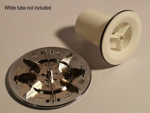 Shower tray waste/drain Chrome cap/cover. 115mm diameter. OR O Ring ...