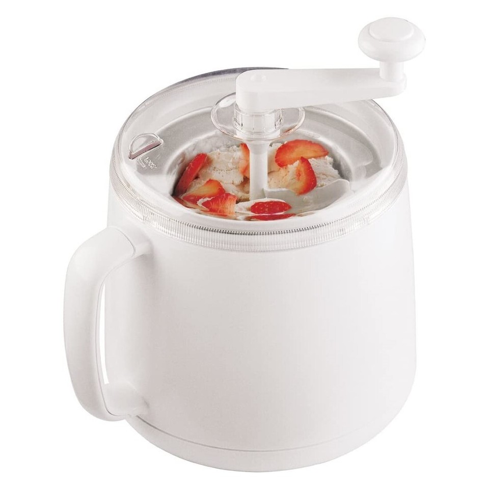 Donvier Manual Hand-Crank 1-Quart Ice Cream Maker - White | eBay