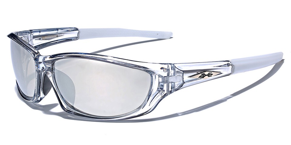 Gray Sport Wrap Frame Men Athletic Sunglasses Baseball Cycling Mirrored ...