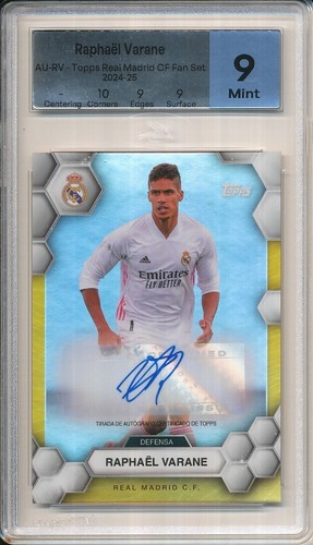 CARD #AU-RV VARANE TOPPS REAL MADRID FAN SET 2025 AUTOGRAPH MTG NO PSA ...