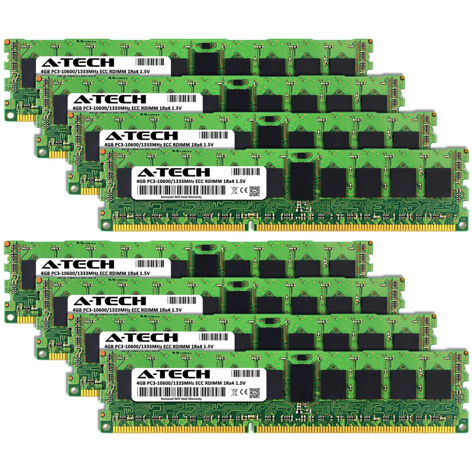 32GB 8x 4GB PC3-10600R RDIMM ASUS Z8PH-D12/IFB Z9PH-D16/QDR Z9PR-D12C ...