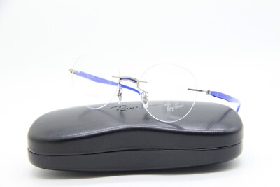 NEW RAY-BAN RB 8768 1231 SILVER BLUE AUTHENTIC EYEGLASSES W/CASE 48-18 ...