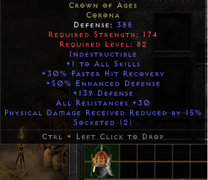 D2r crown of ages corona 30all res 15dr 2s-non ladder sc 20626709293 | eBay