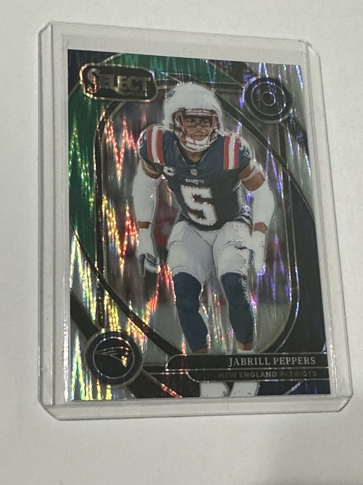 2024 Panini Select Club Level Black & Green PRIZM Shock Jabrill Peppers ...