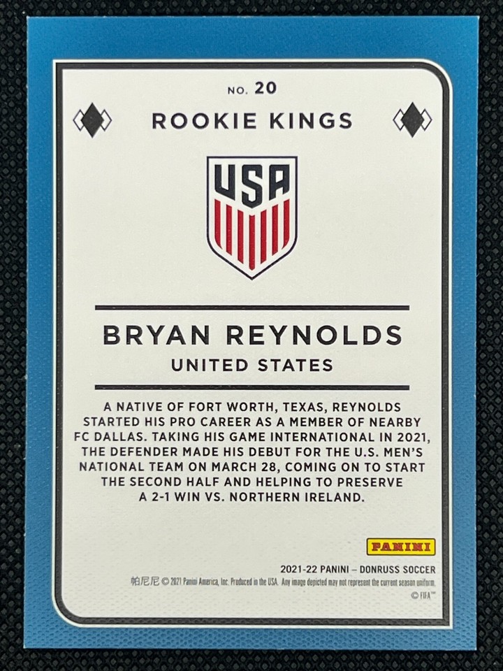 2021-22 Donruss Road to Qatar Rookie Kings Bryan Reynolds ROOKIE CARD ...