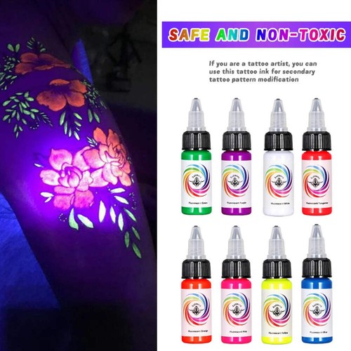 15ml Fluorescent Tattoo Ink - Semi-Permanent Body Art & Makeup Pigment ...