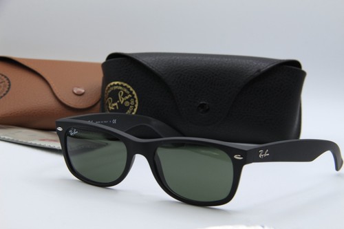 NEW RAY-BAN RB 2132 622 BLACK WAYFARER RUBBER AUTHENTIC SUNGLASSES W ...