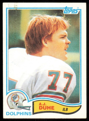 1982 Topps Football #129 A.J. Duhe Miami Dolphins | eBay