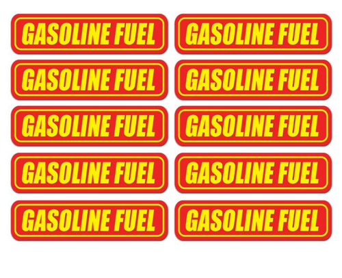 Gasoline gas sticker fuel caution decal door tank diesel oil label ...