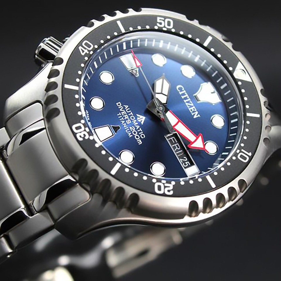 Citizen Watch Promaster Diver Automatic Super Titanium Deep Blue Dial ...