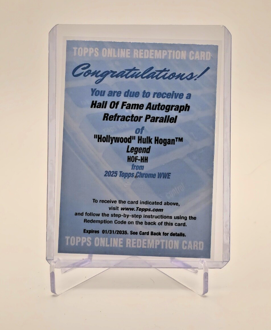 2025 WWE Topps Chrome Hulk Hogan Hall of Fame Autograph Refractor ...