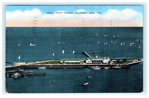 1944 Small Craft Harbor Gulfport Mississippi Early Postcard View | eBay