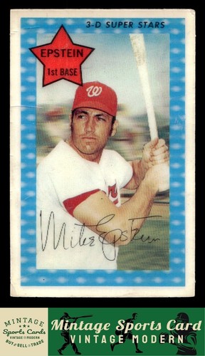 1971 Kellogg's 3-D Super Stars - Mike Epstein - #34 Washington Senators ...