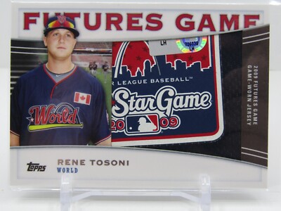 RENE TOSONI 2010 TOPPS PRO DEBUT GAME WORN LOGO! #013/139! ROCK CATS ...