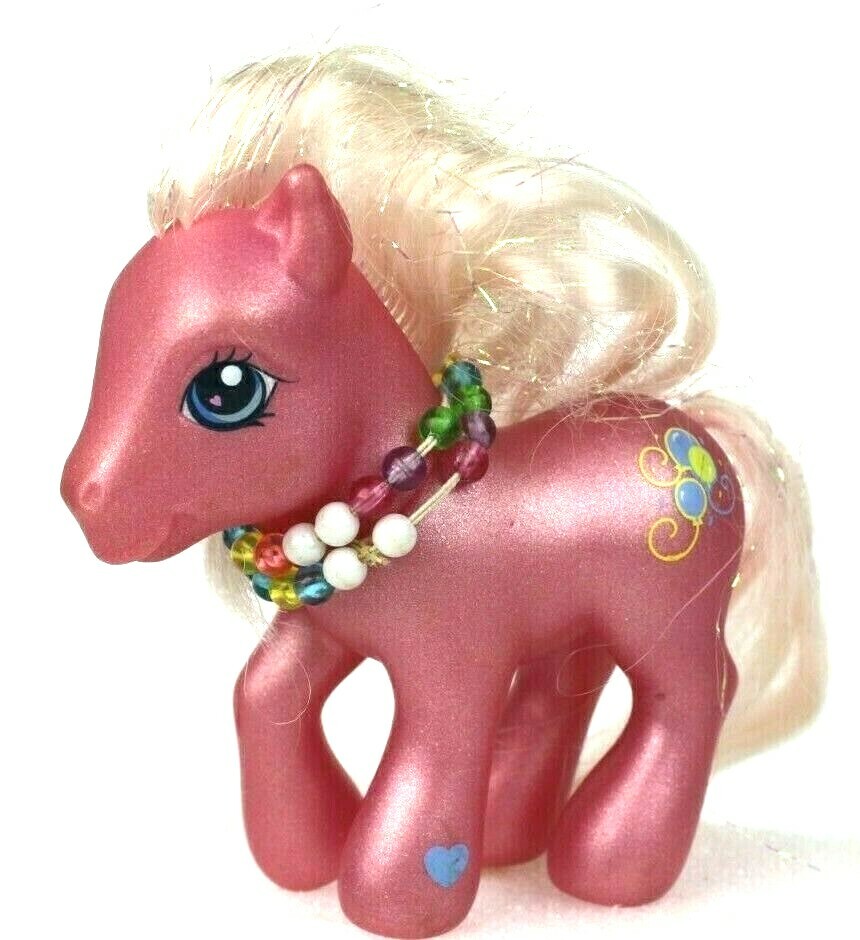 Hasbro's My Little Pony Rare 2002 G2 Pinkie Pie Blond Tinsel Hair Pink ...