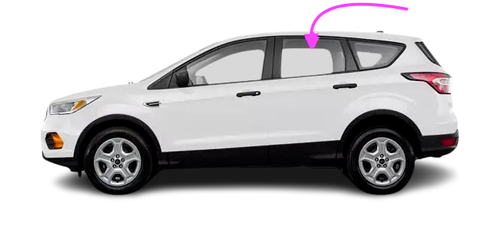 Fits: 2013-2019 Ford Escape 4D SUV Driver Side Rear Left Door Window ...