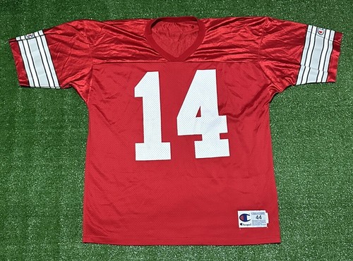 Vintage Champion Ohio State Buckeyes Football Jersey #14 Red Mens Size ...