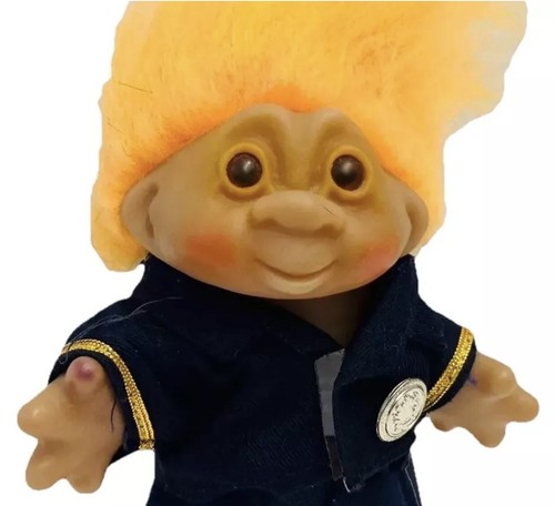 Vintage 1986 Thomas Dam Norfin Troll Doll 5” Policeman Cop Police ...