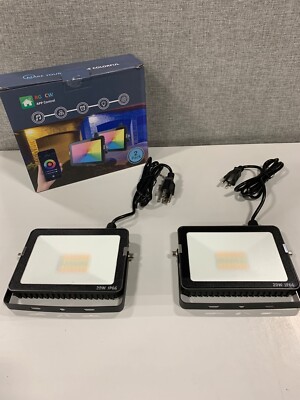 20W LED Flood Lights RGB Bluetooth IP66 Outside Light For Landscape ...