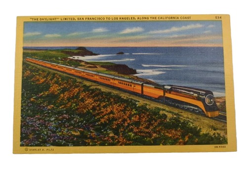 Daylight Limited Southern Pacific Railroad Train San Francisco to LA ...